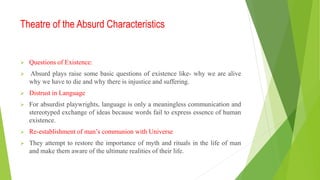 Theatre of Absurd by Nidhi Dave | PPTX