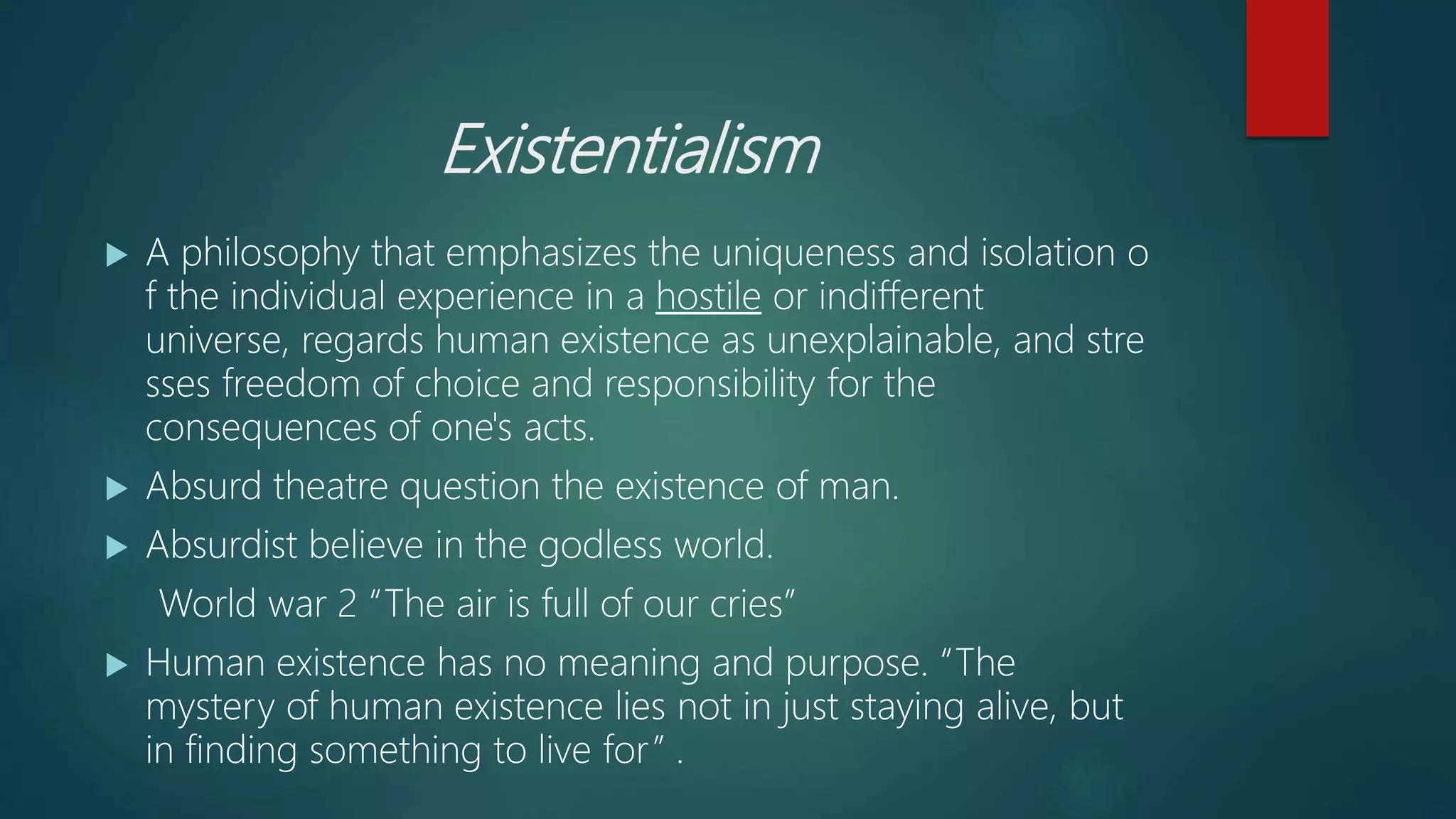 Theatre of absurd | PPTX