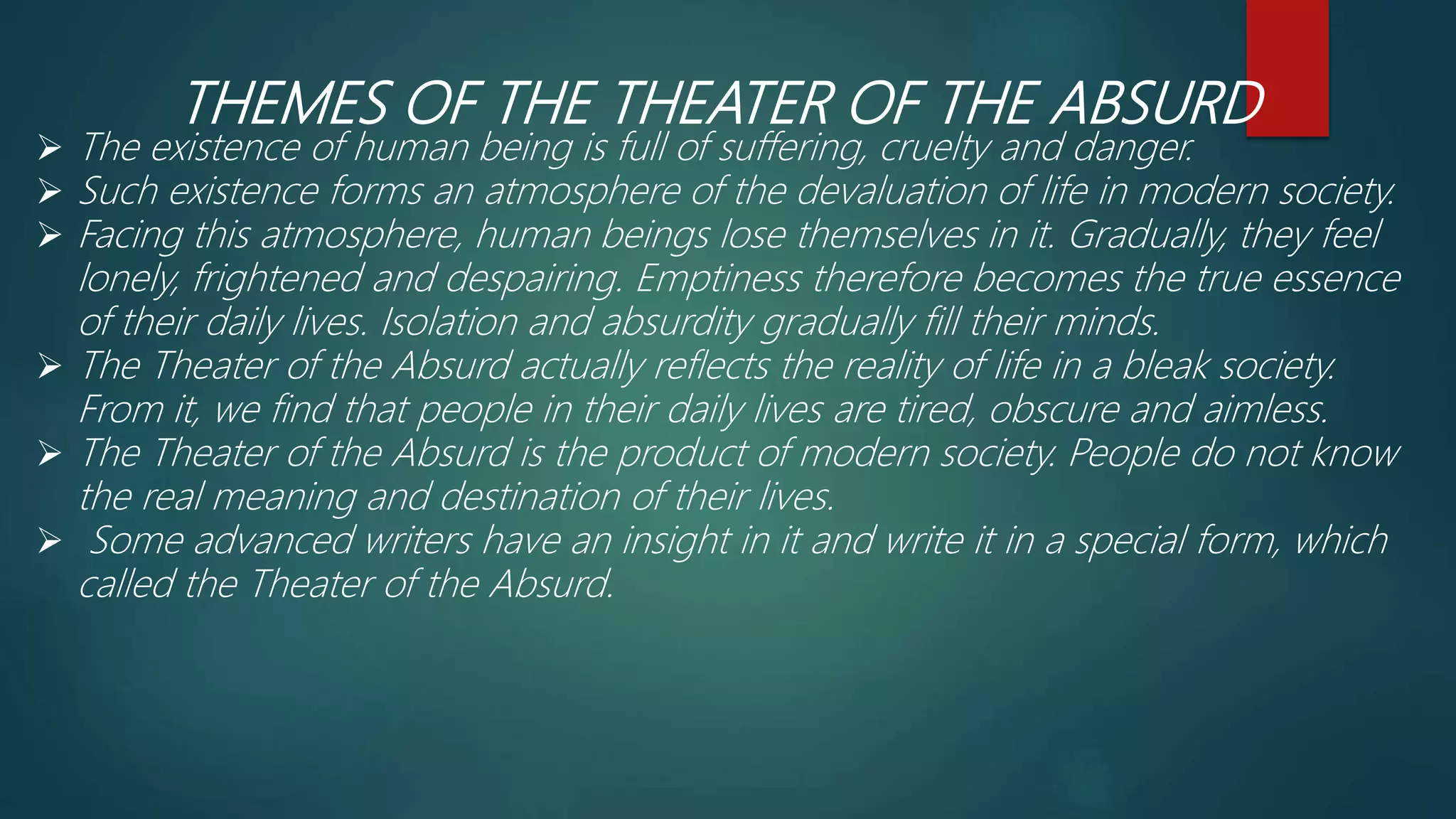 Theatre of absurd | PPTX