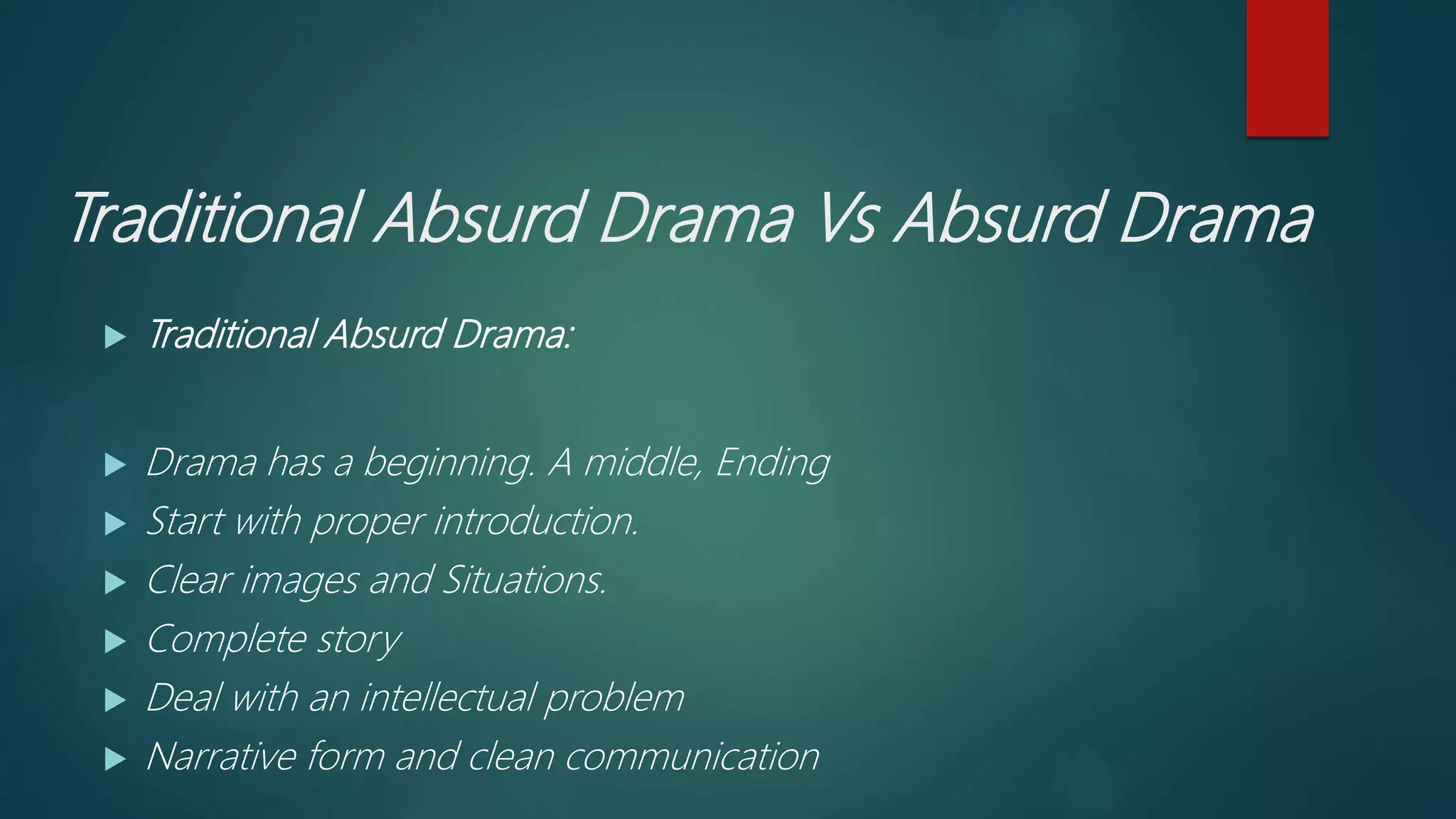 Theatre of absurd | PPTX