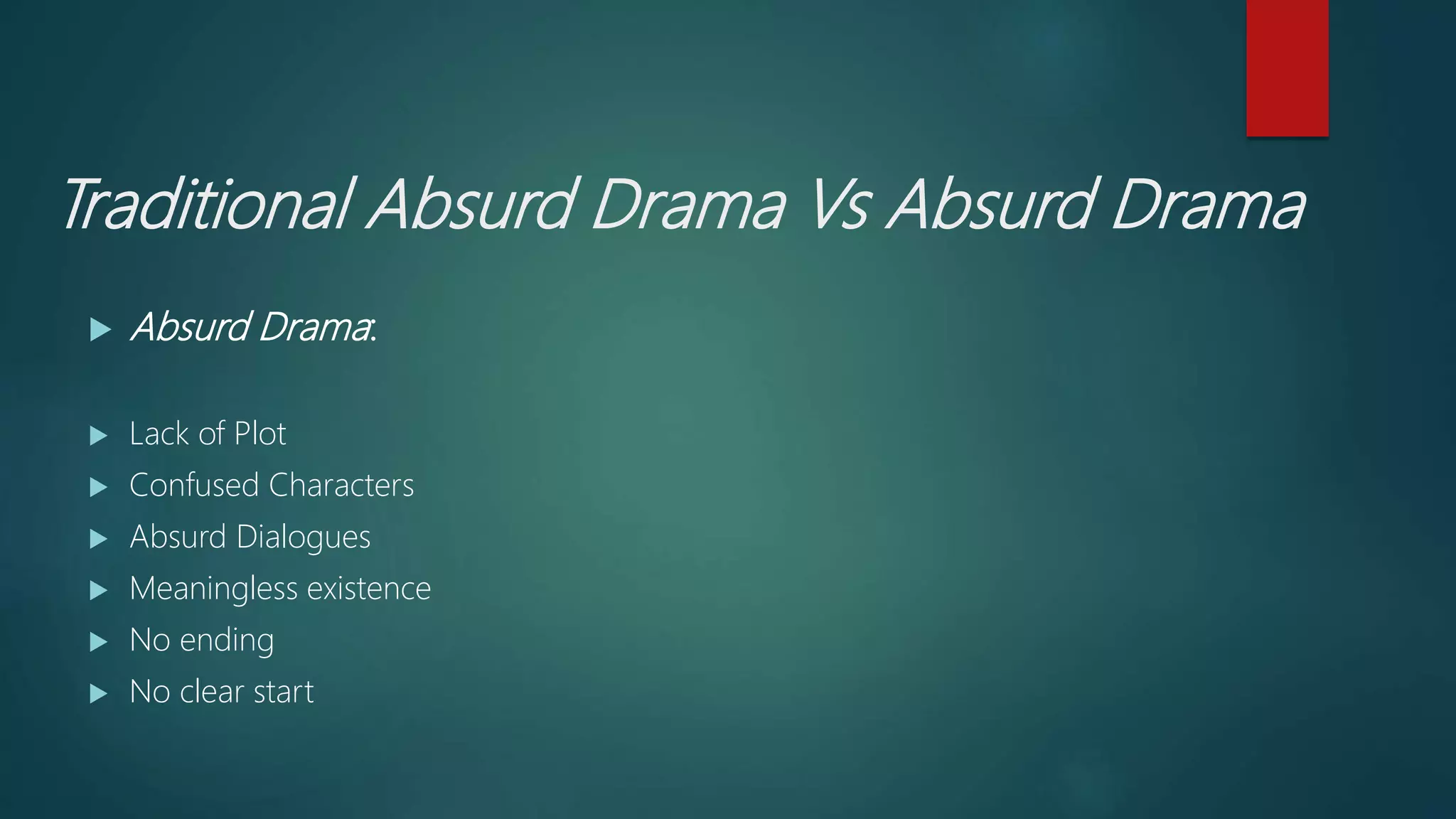 Theatre of absurd | PPTX