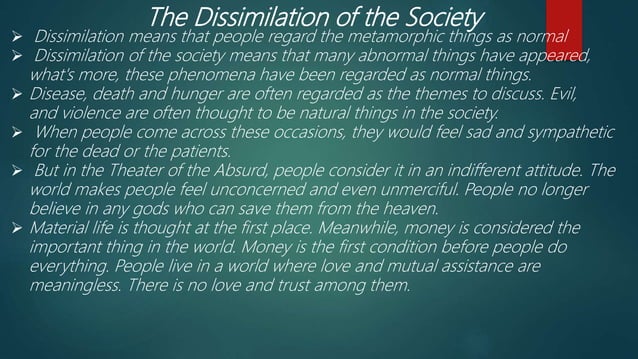 Theatre of absurd | PPTX | Drama | Genres