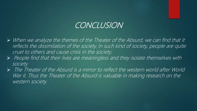 Theatre of absurd | PPTX | Drama | Genres