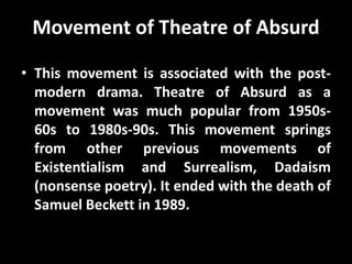 Theater of Absurd in Literature II Definition, Characteristics ...