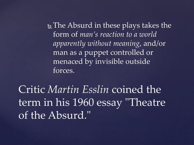 Theatre of the Absurd | PPTX