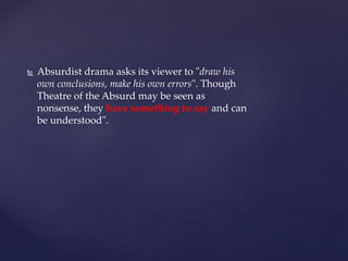 Theatre of the Absurd | PPTX