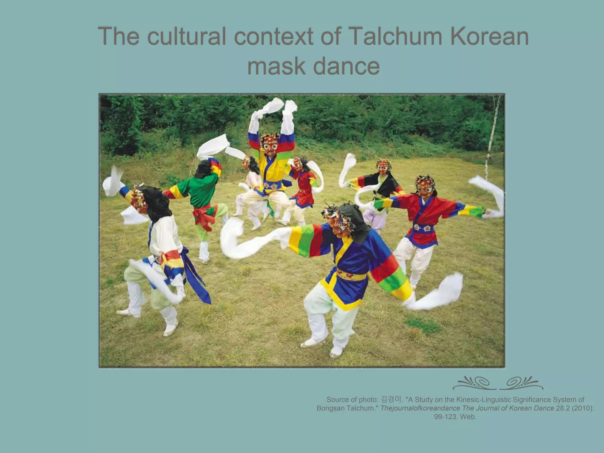 IB Theatre research presentation - Talchum korean mask dance | PPTX