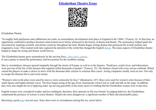 Theatre Reflection Paper | PDF | Theater Venues | Attractions