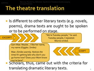 Theatre Translation | PPTX | Theater | Fine Art