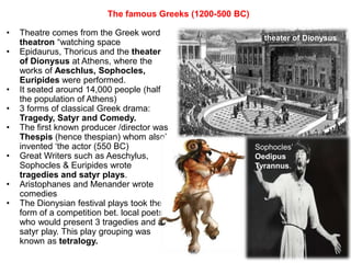 Theater: a crash course pt. 1 | PPTX | Theater Venues | Attractions