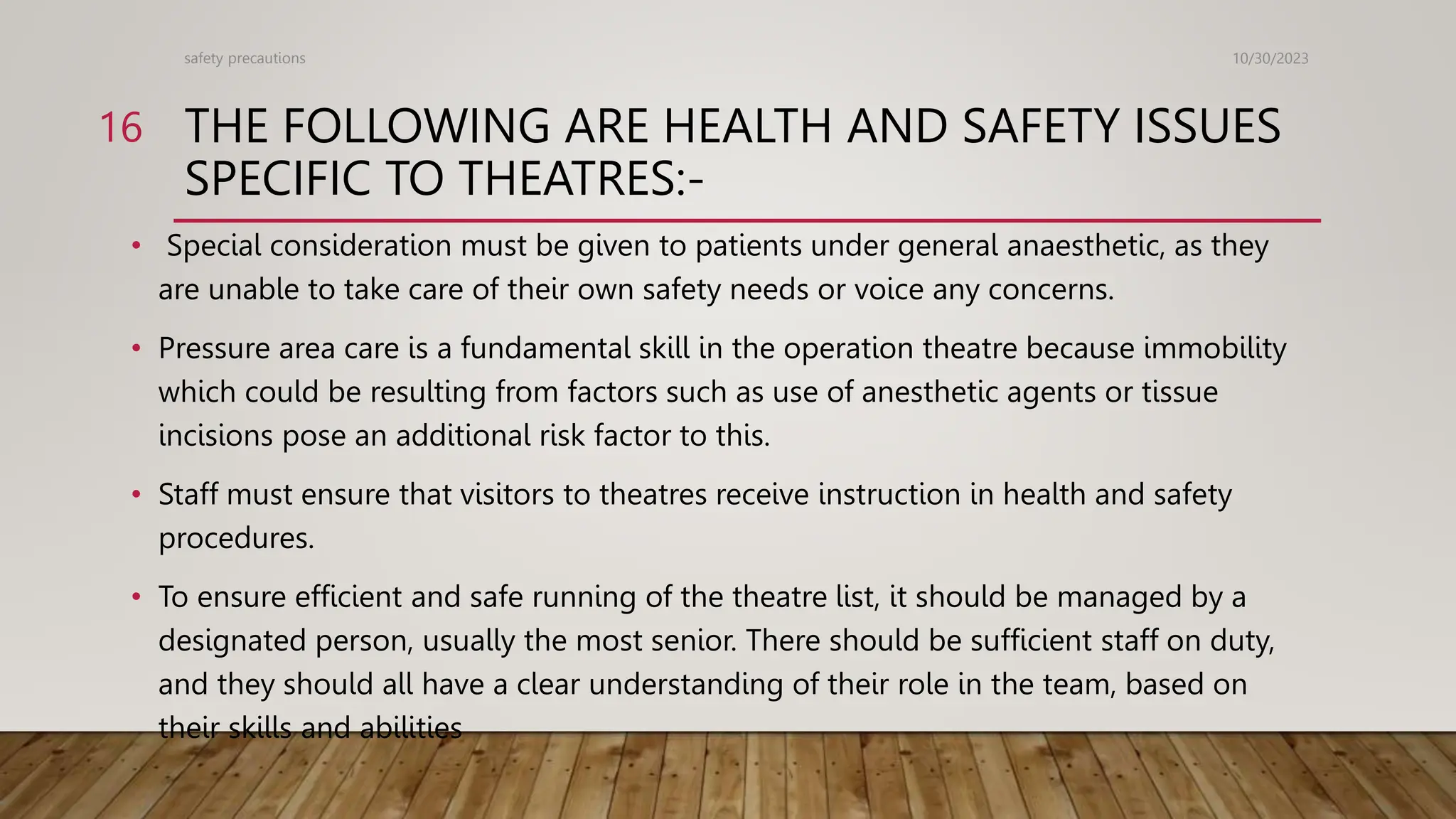 theatre safety .pptx | First Aid | Injuries