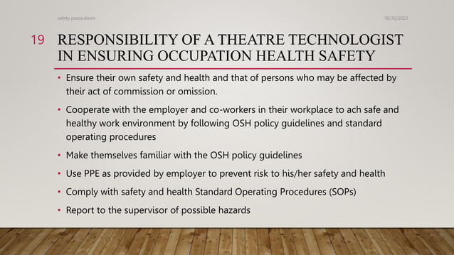 theatre safety .pptx | First Aid | Injuries