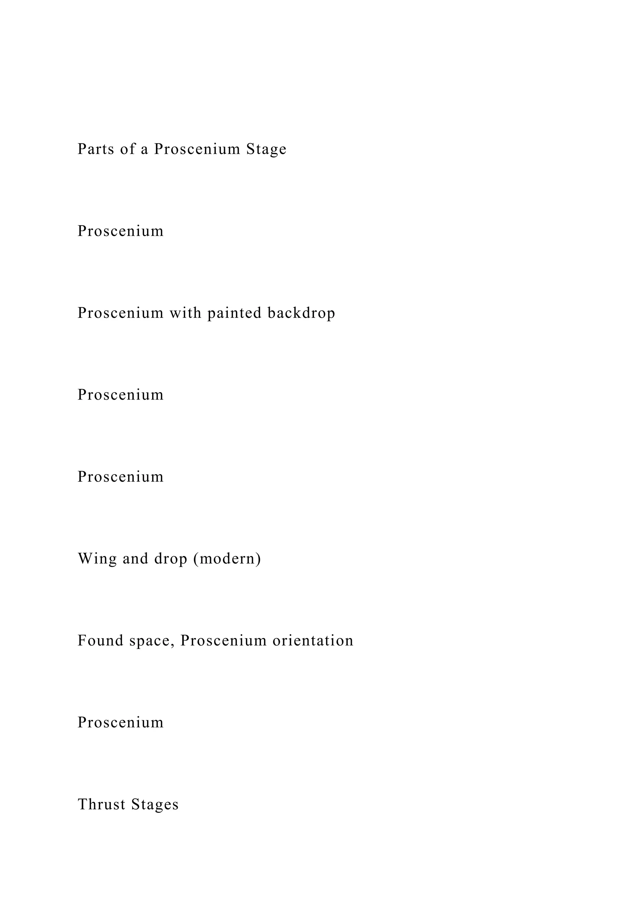 Theatre SpacesScene DesignProsceniumProscenium.docx