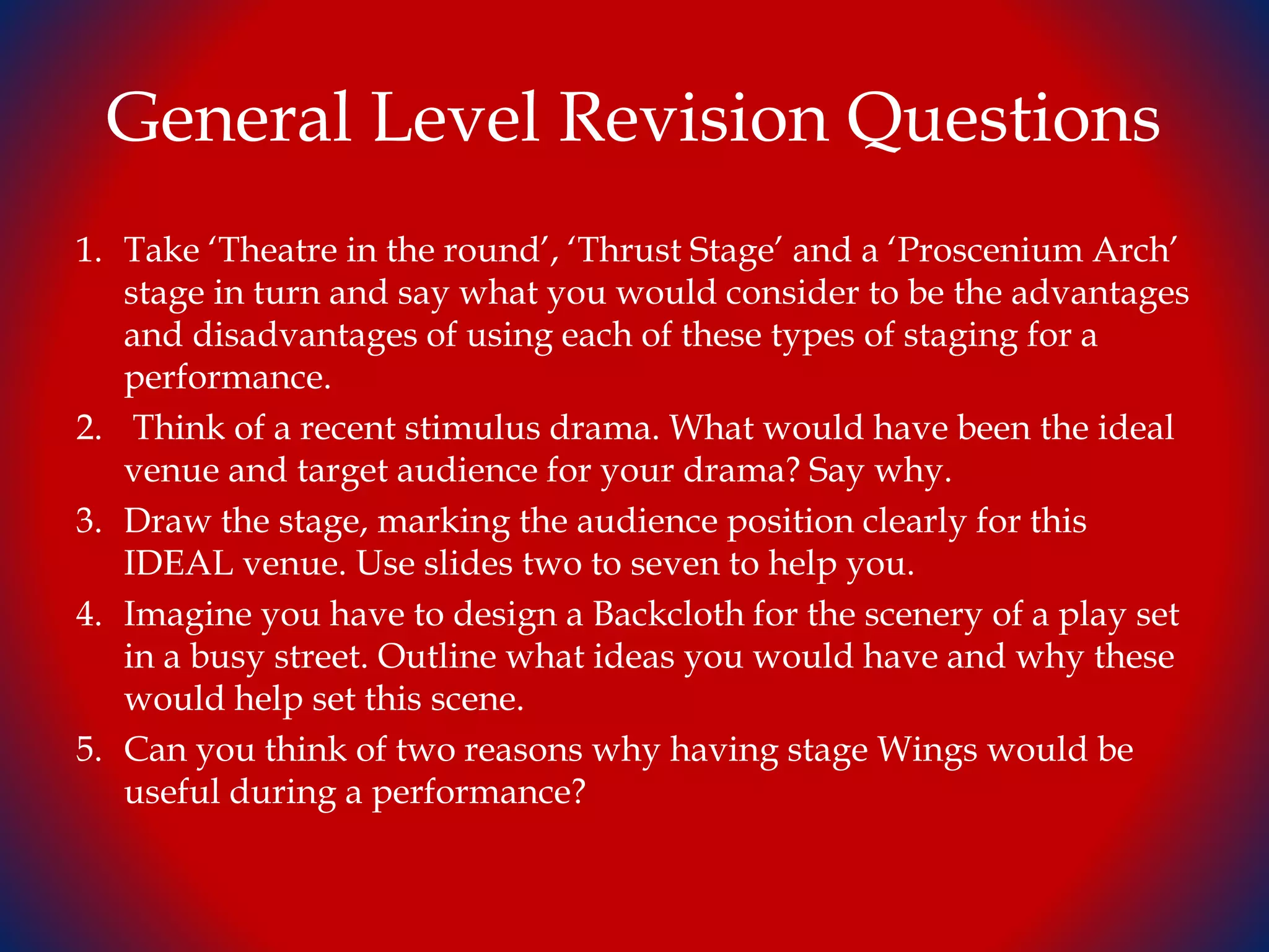 Theatre stages and_terms | PPTX
