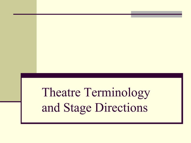 Theatre and Stage Directions in Creative Writing.ppt | Theater Venues ...