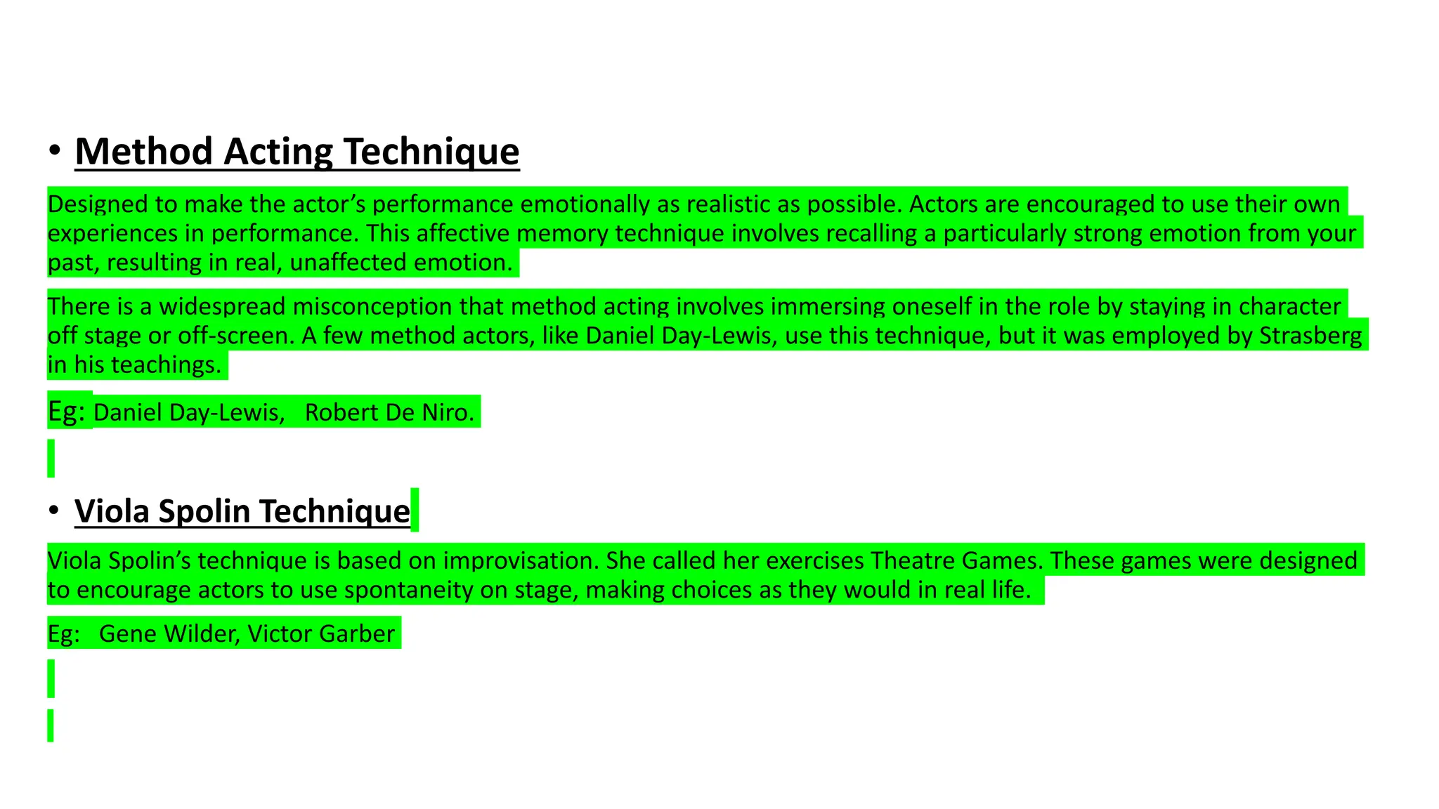 theatre_workshop and acting techniques and auditorium | PPTX