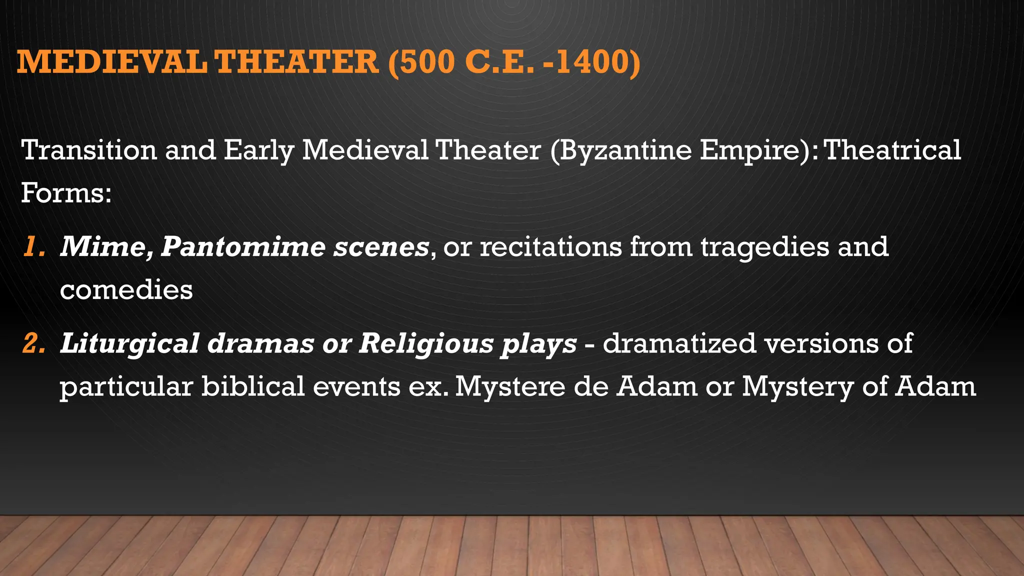 Theatrical Forms from Different Art Periods.pptx