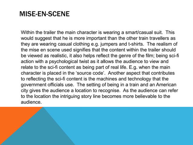 Theatrical trailer analysis source code | PPTX