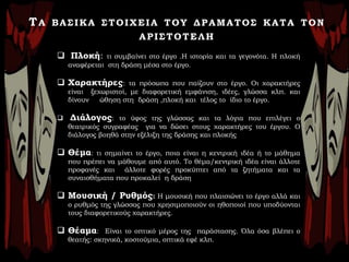 Τα Βασικά Στοιχεία του Θεάτρου | PPTX