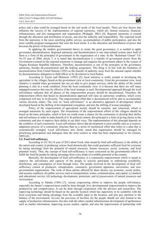 The attempt of local government in achieving food self sufficiency | PPT