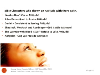 The Attitude of Faith | PPT