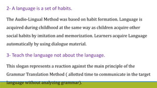 The audio lingual method | PPTX
