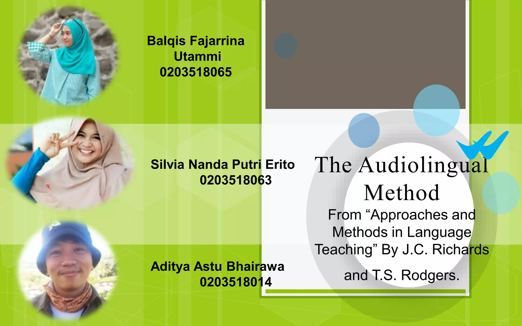 The audiolingual method | PPTX