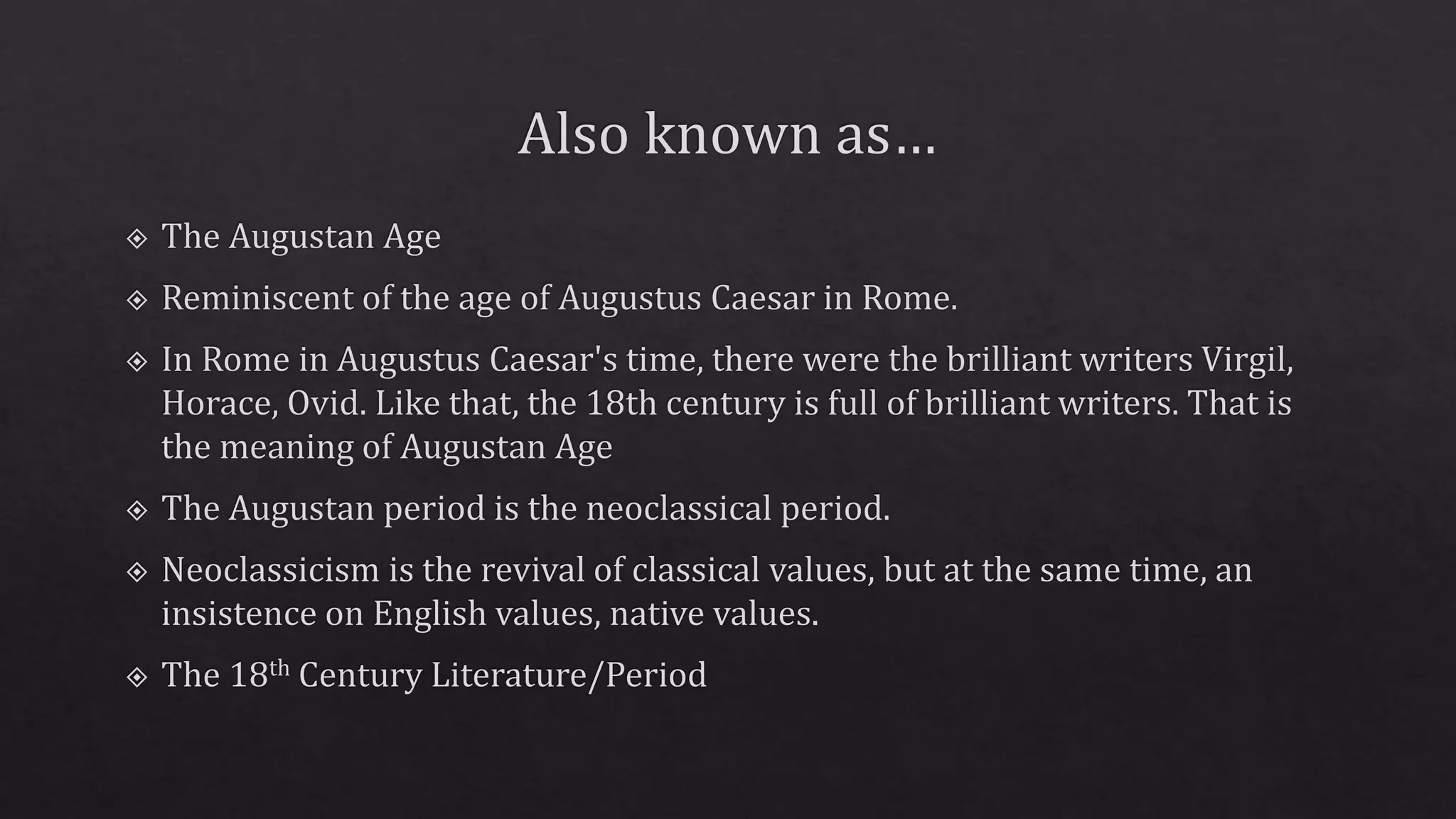 The Augustan Age - Basic Historical Background | PPTX