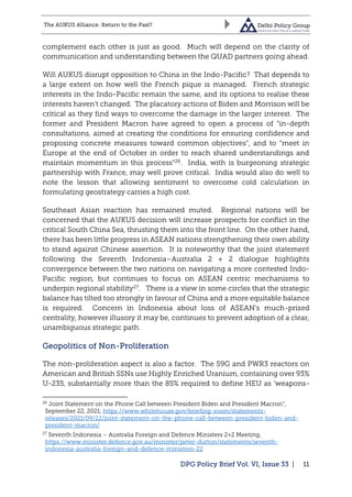 The aukus alliance return to the past | PDF