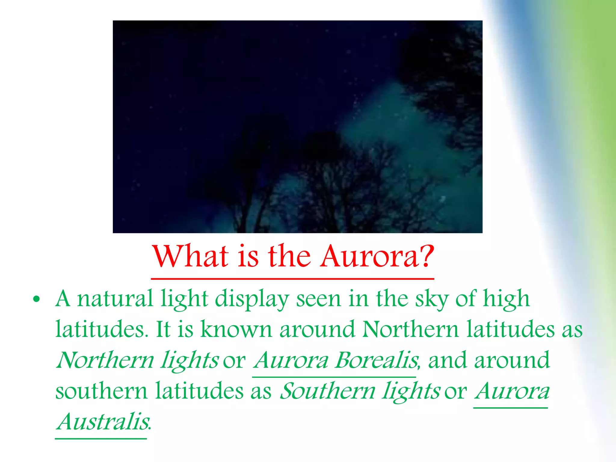 The aurora and atomic physics | PPTX