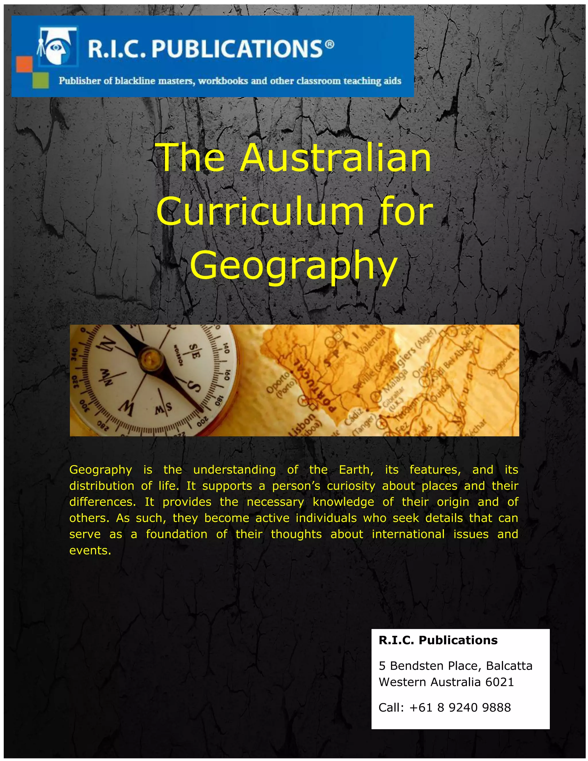 The Australian Curriculum for Geography | PDF