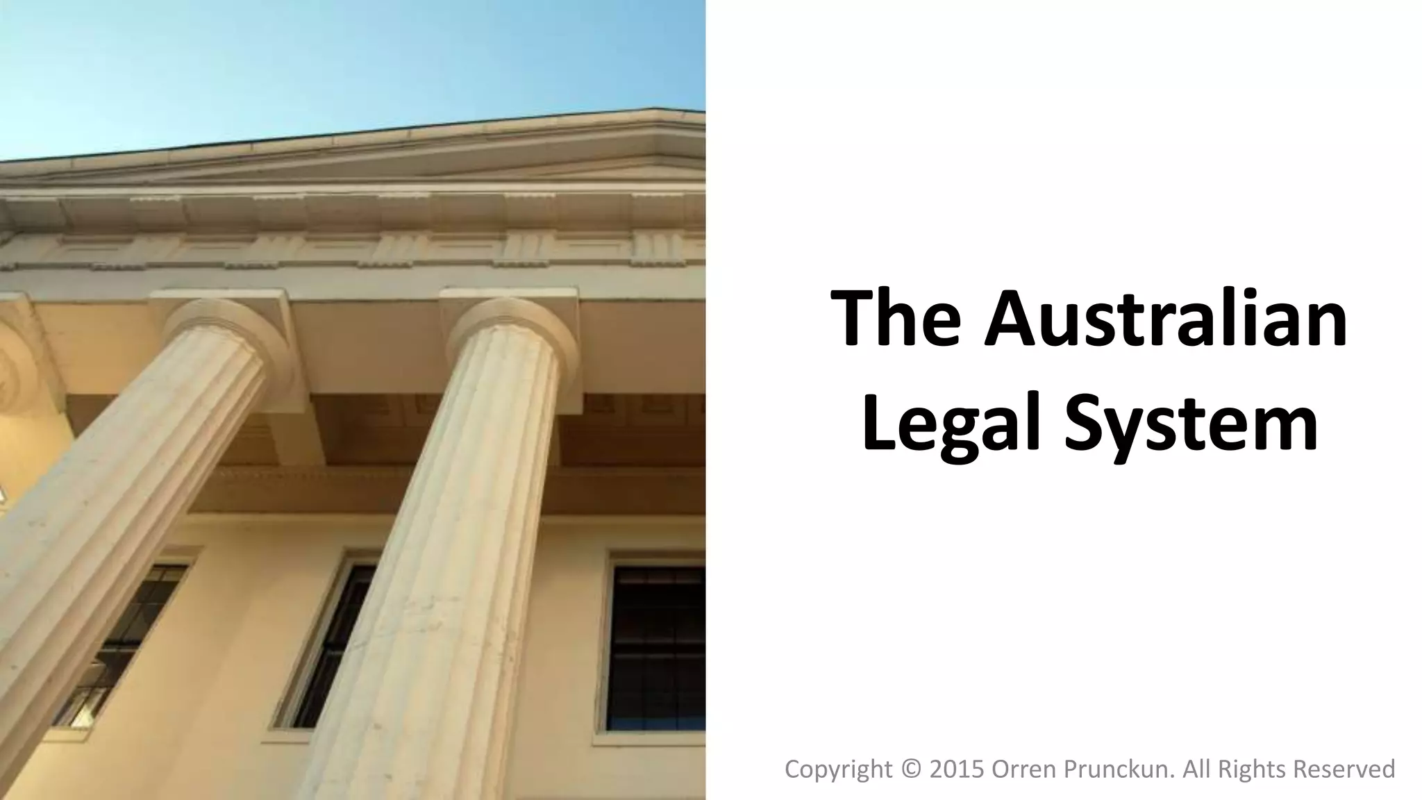 The Australian Legal System | PPTX