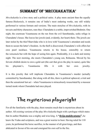 mricchkatikam by shudraka in english | PDF