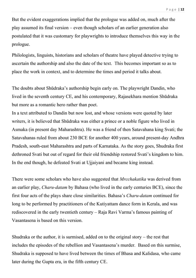 mricchkatikam by shudraka in english | PDF