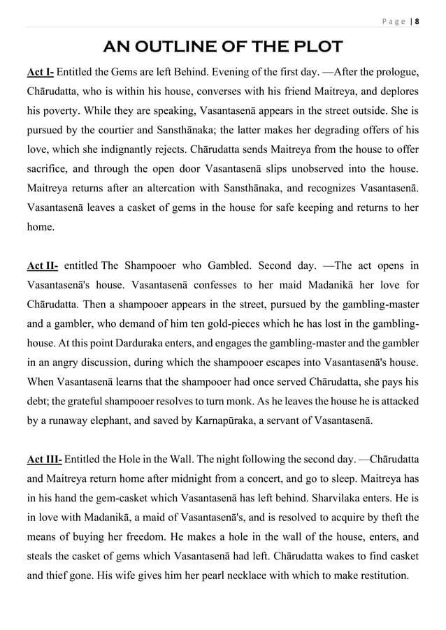 mricchkatikam by shudraka in english | PDF