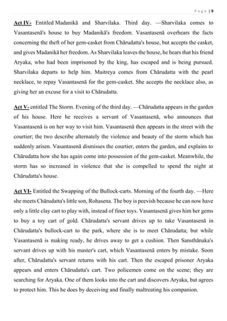 mricchkatikam by shudraka in english | PDF