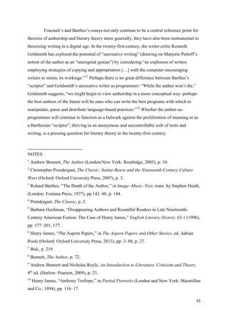 The author in_literary_theory_and_theories_of_lite | PDF | Poetry ...