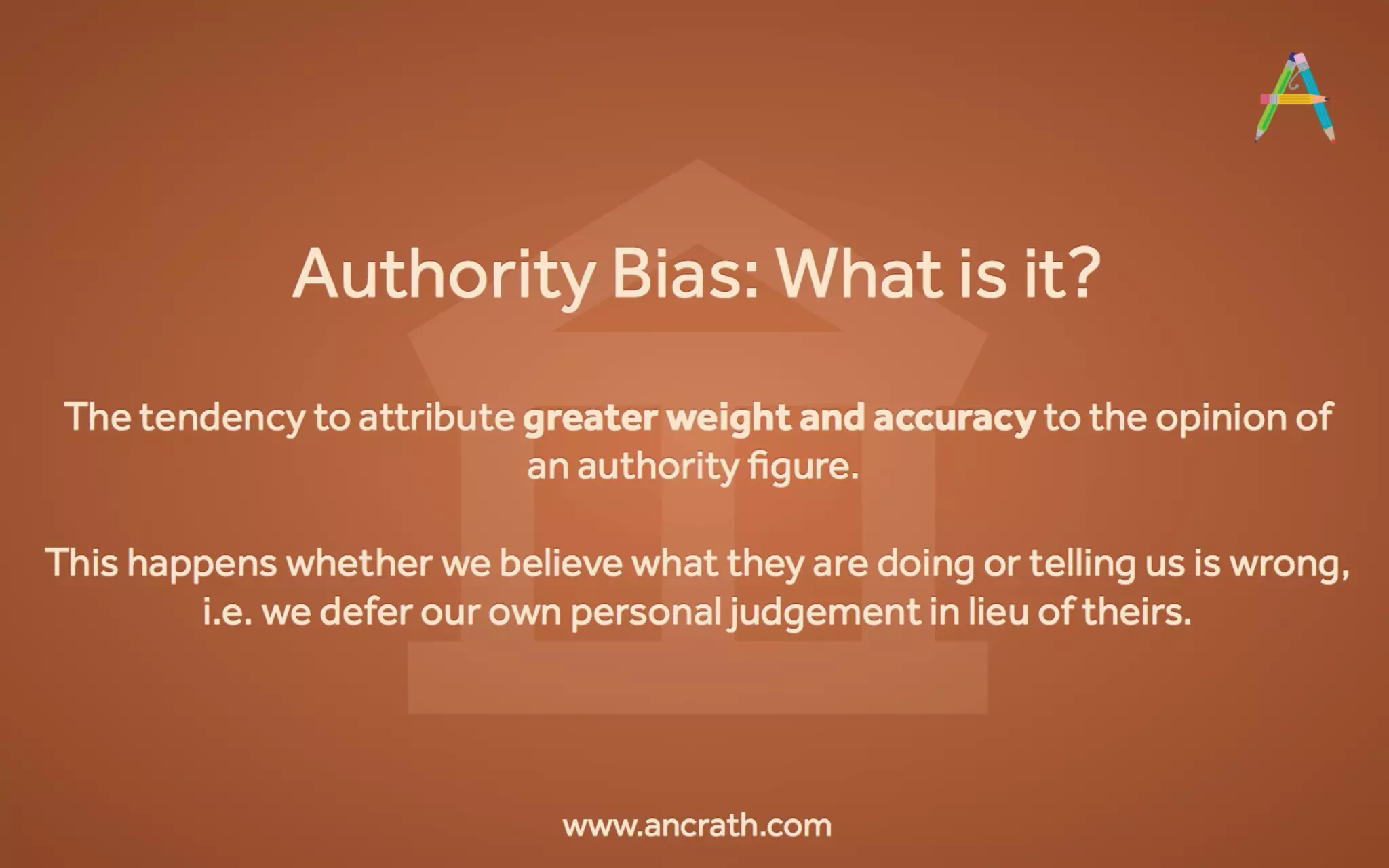 Cognitive Biases: How the Authority Bias will impact your pitch | PDF ...