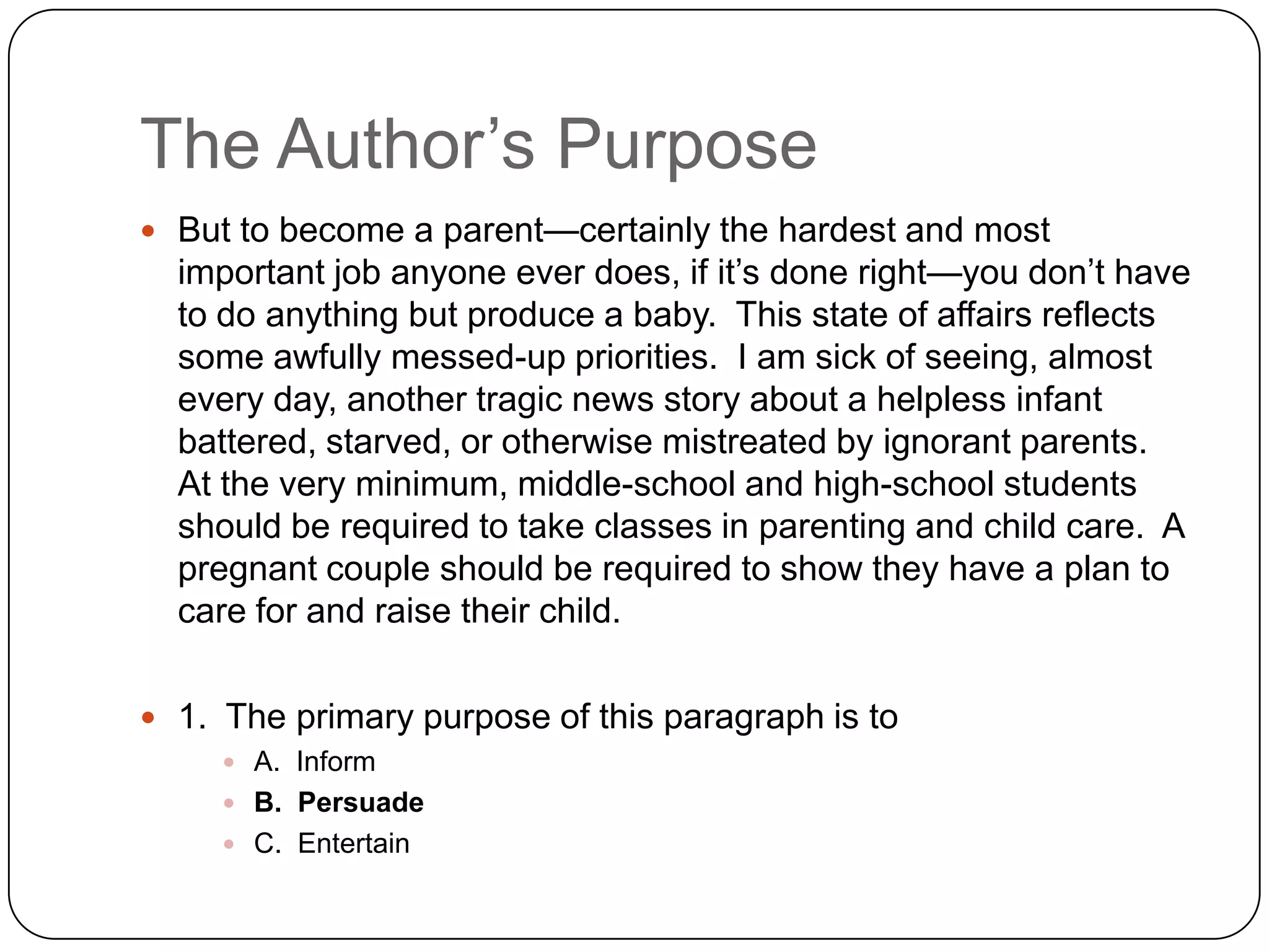 The Author’S Purpose | PPTX | Crime & Harmful Acts to Individuals ...