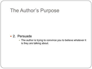 The Author’S Purpose | PPTX