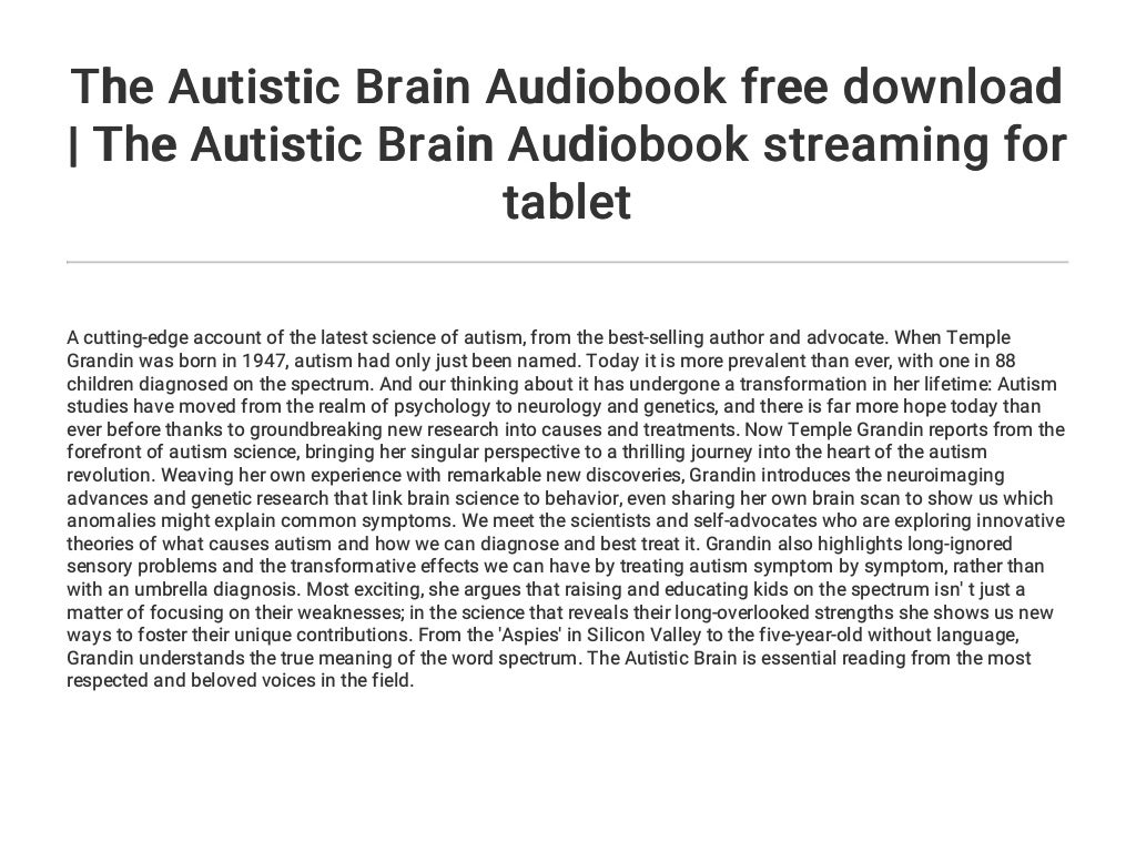 The autistic brain book - bdaprop