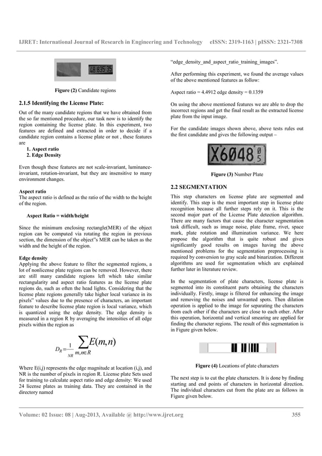 The automatic license plate recognition(alpr) | PDF