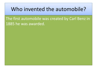 The automobile | PPT