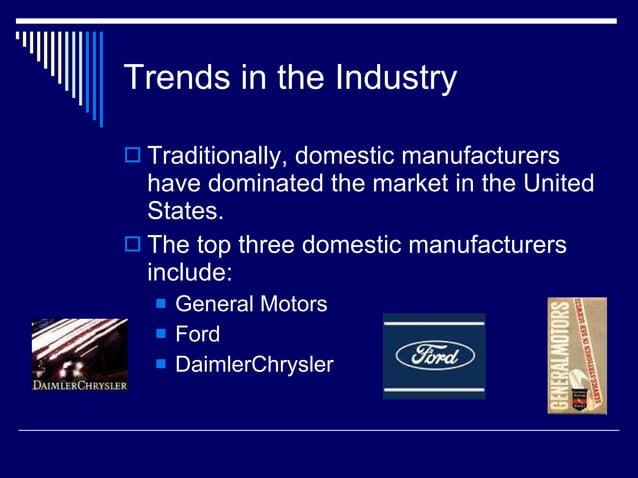 The automotive industry presentation | PPT