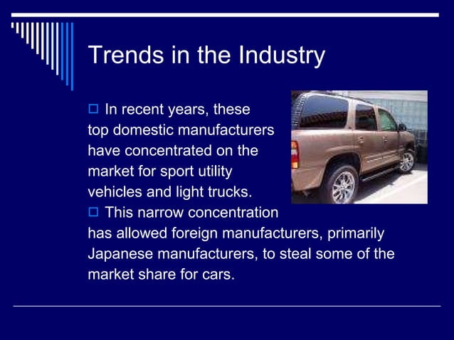 The automotive industry presentation | PPT