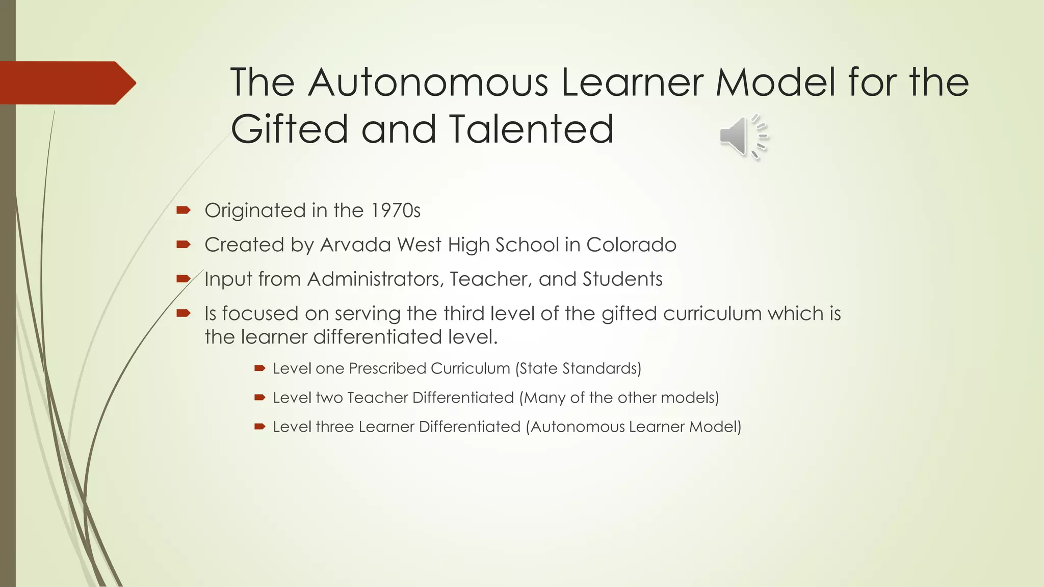 The autonmous learner model for the gifted and | PPTX