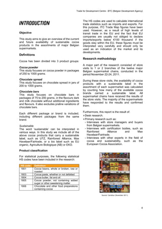 The availability of sustainable cocoa products in Belgian supermarkets | PDF