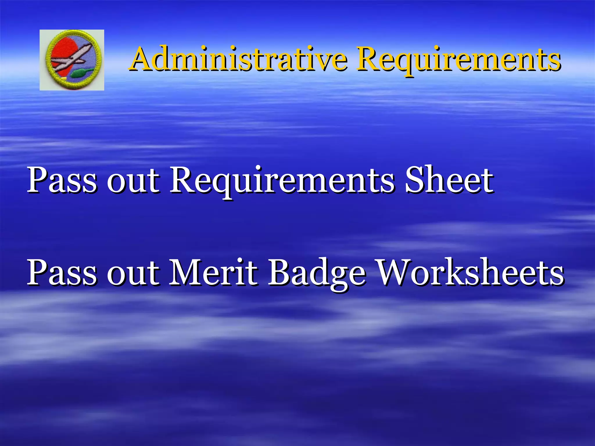 The Aviation Merit Badge Intro | PPT
