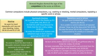 Obsessive Compulsive Disorder in The Aviator film | PPTX