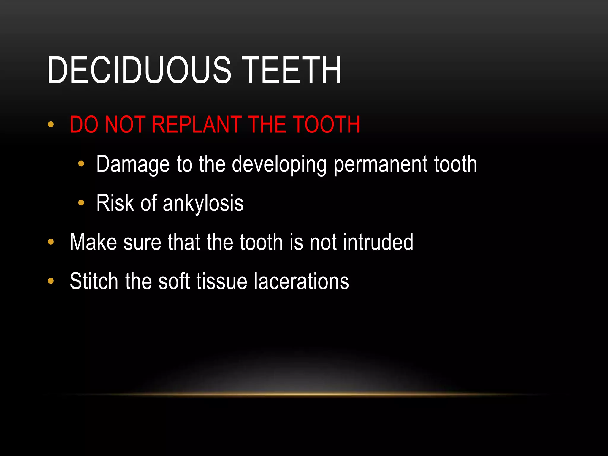 The avulsed tooth | PPTX